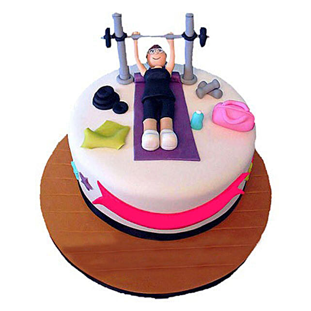 Gym Cake 2kg Vanilla | Gift Gym Cake 2kg Vanilla - Ferns N Petals